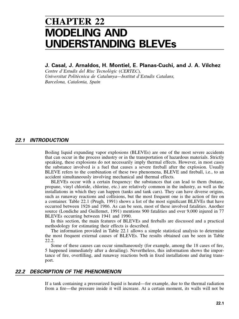 Modeling and Understanding BLEVEs | PDF | Explosion | Liquids