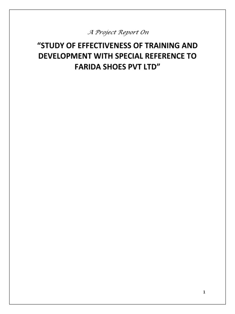 Training and Development at Shoes | PDF | Shoe | Marketing