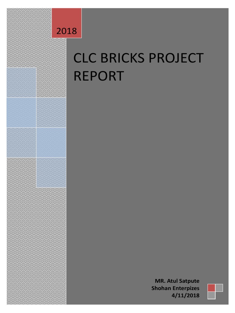 CLC Project Report | PDF | Brick | Fly Ash