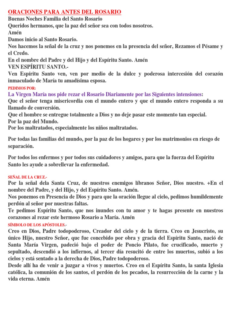Primer Misterio Doloroso | PDF | María, madre de Jesús | orador del Señor