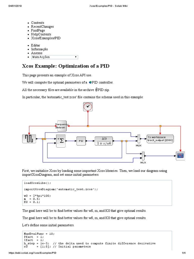 Xcos - Examples - PID - Scilab Wiki | Download Free PDF | Mathematical Optimization | Teaching ...