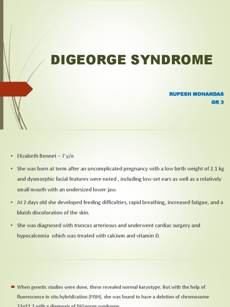 DiGeorge Syndrome | PDF | Epidemiology | Health Sciences