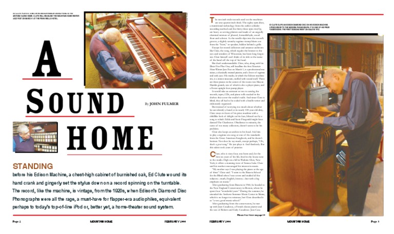 Ed Clute | PDF | Phonograph | Sound Technology