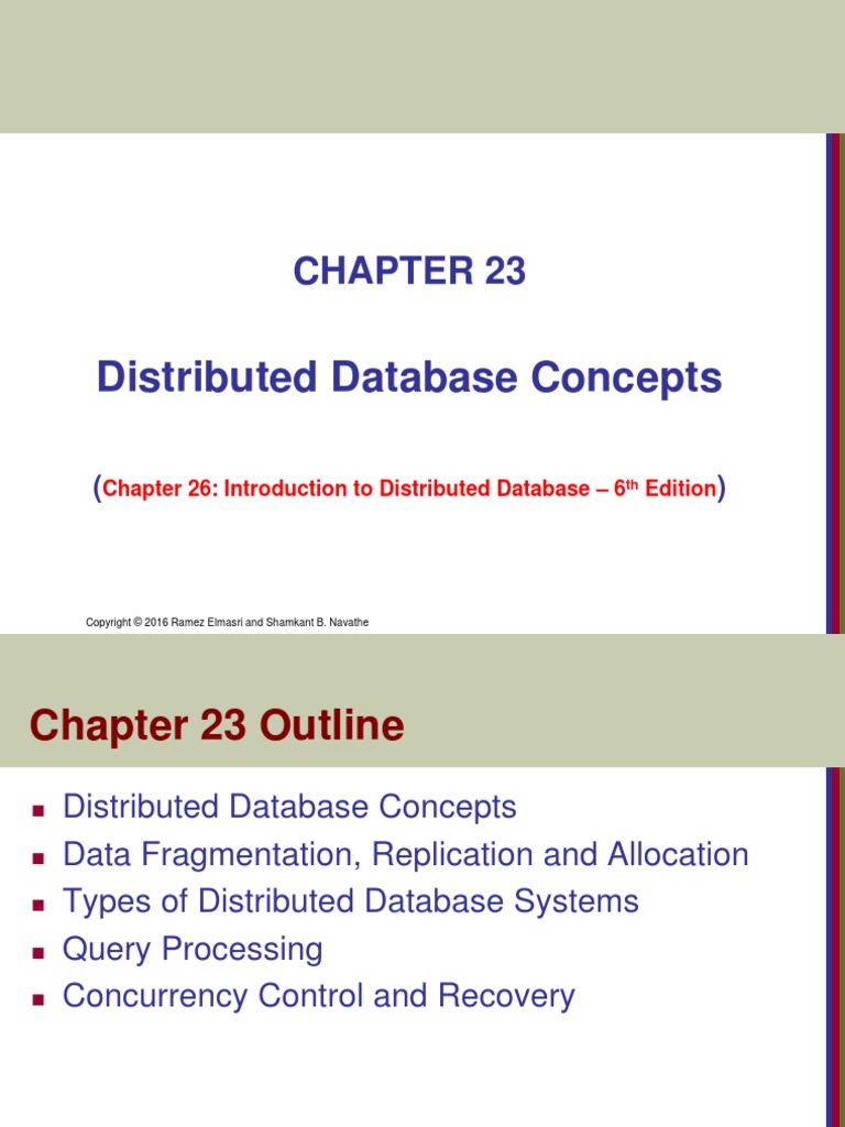 Distributed Database Concepts | Download Free PDF | Relational Model ...
