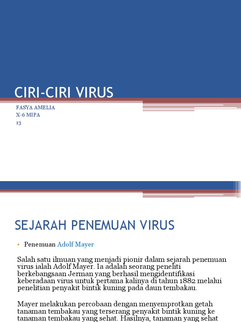 Ciri Ciri Virus | PDF