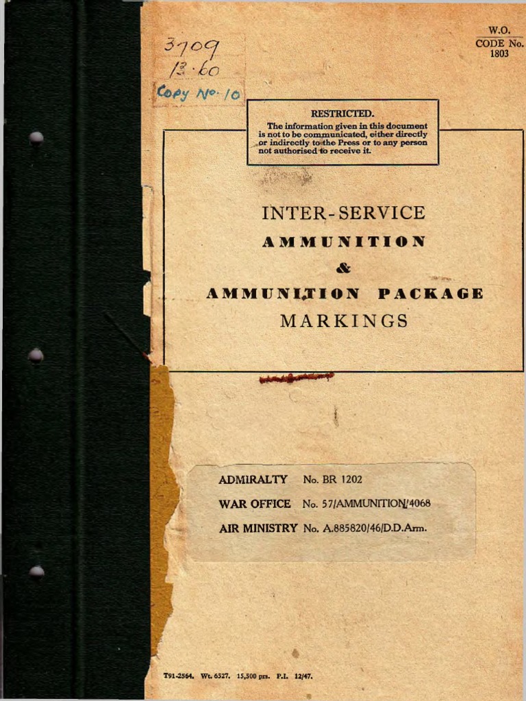 57 Amm 4068, Ammunition and Package Markings PDF | PDF | Shell ...
