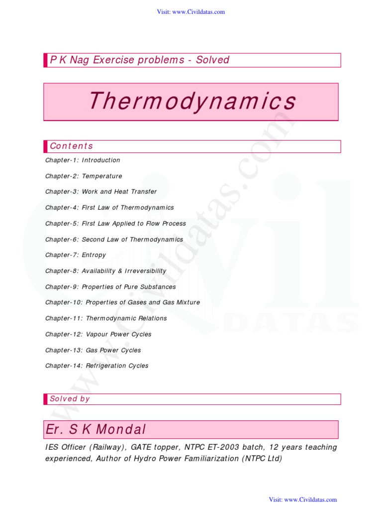 Thermodynamics SK Mondal | PDF | Thermodynamics | Continuum Mechanics