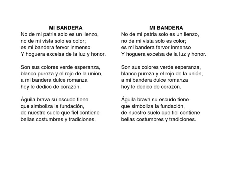 POEMA Mi Bandera