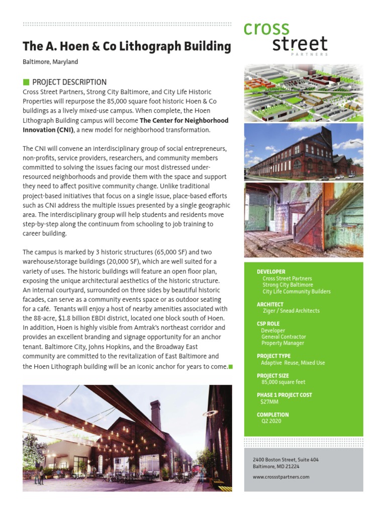 The A. Hoen & Co Lithograph Building | PDF | Baltimore | Engineering