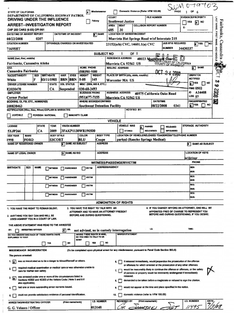 01 - Crime Report Filed - (Public Record) | PDF