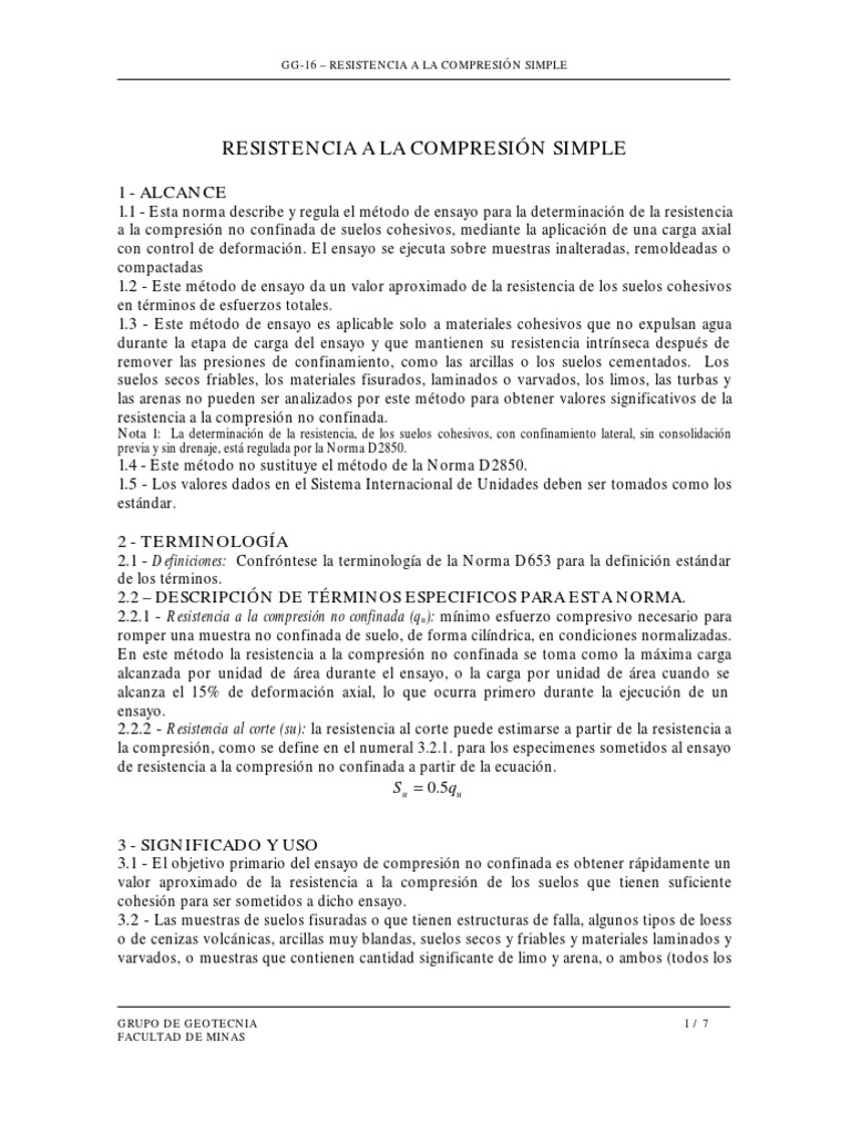 Compresión Simple | PDF | Medición | Deformación (Mecánica)