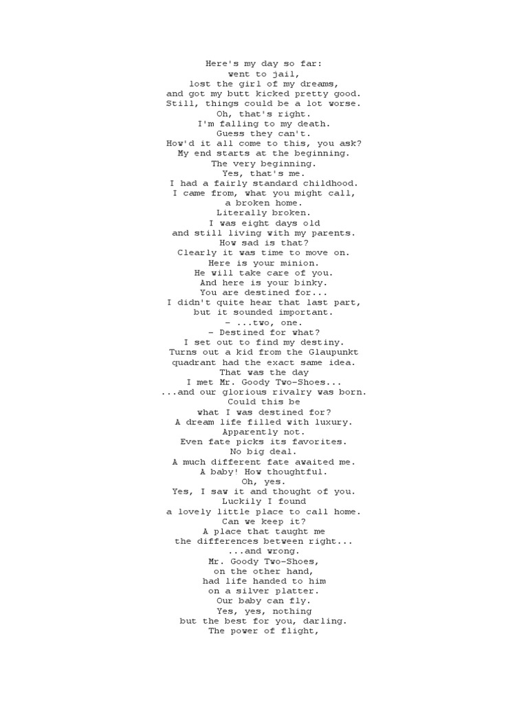 Megamind (2010) Movie Script | PDF