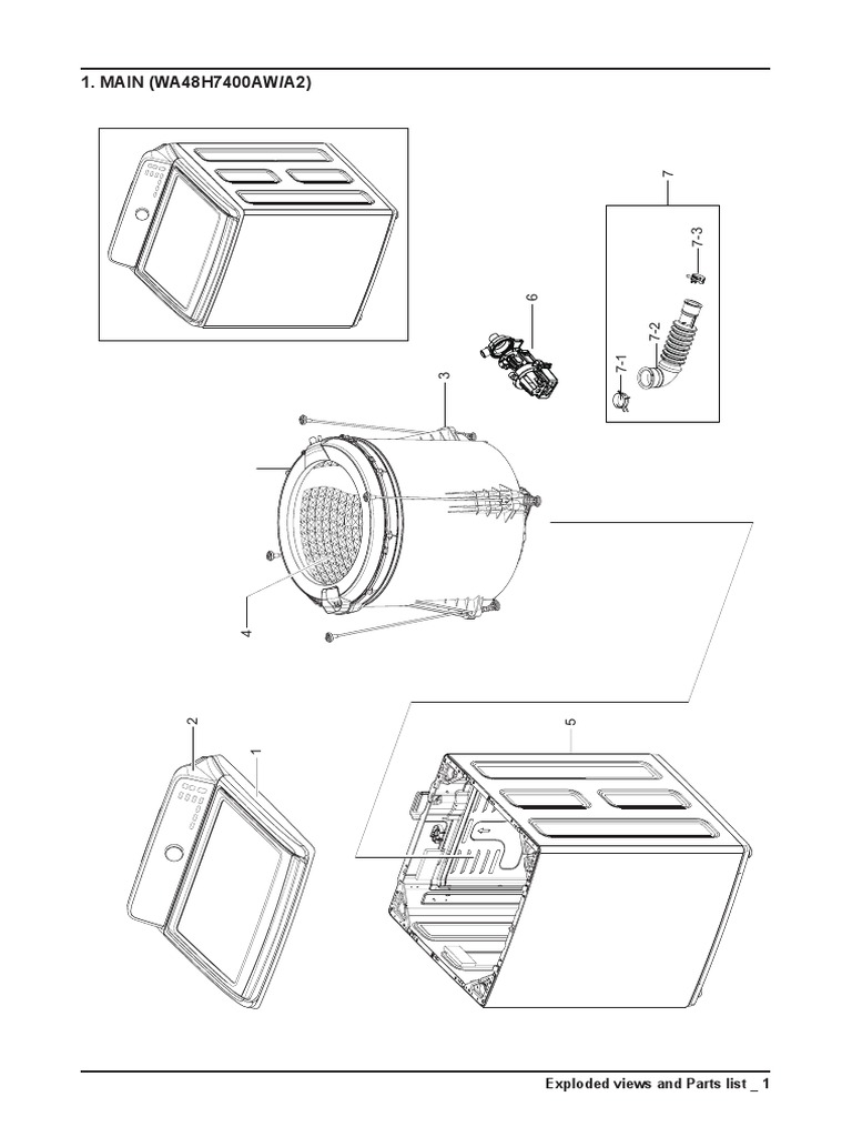 Wa48h7400aw A2 v2 Ev - Parts List | PDF | Rotating Machines ...