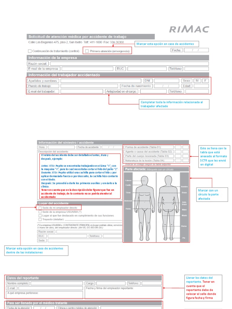 Instructivo de Llenado de SCTR | PDF