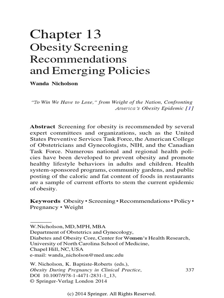 Obesity_Screening_Recommendati.docx | Body Mass Index | Obesity