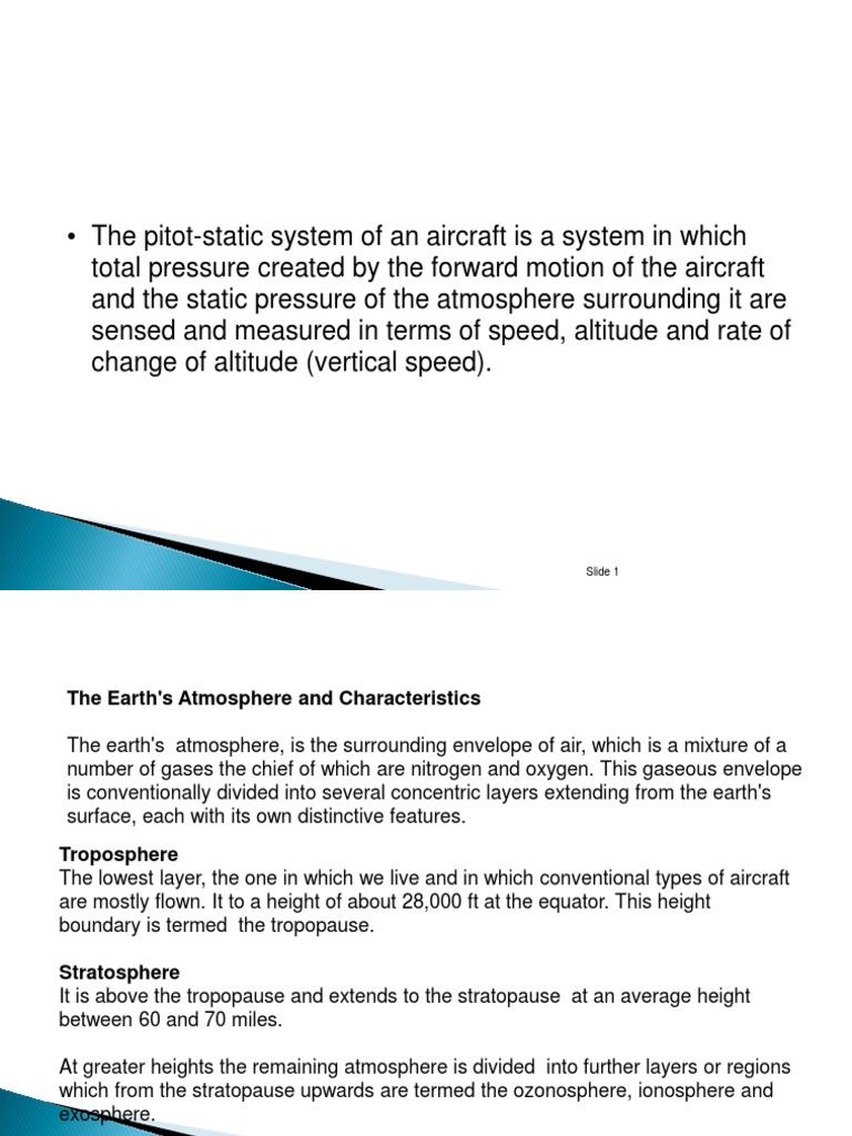 Unit 1 Module 2 Air Data Instruments | PDF | Atmosphere Of Earth ...