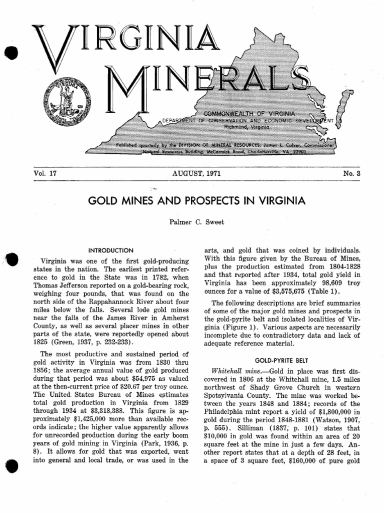 Virginia Gold | PDF | Mining | Gold