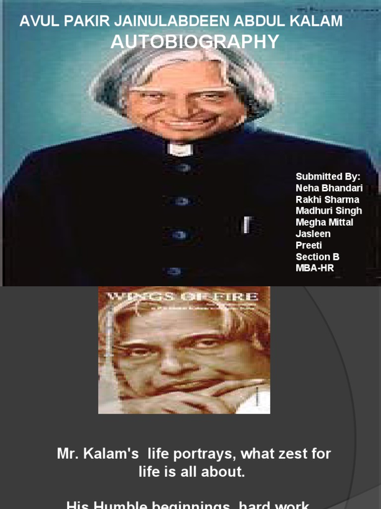 Autobiography: Avul Pakir Jainulabdeen Abdul Kalam | PDF