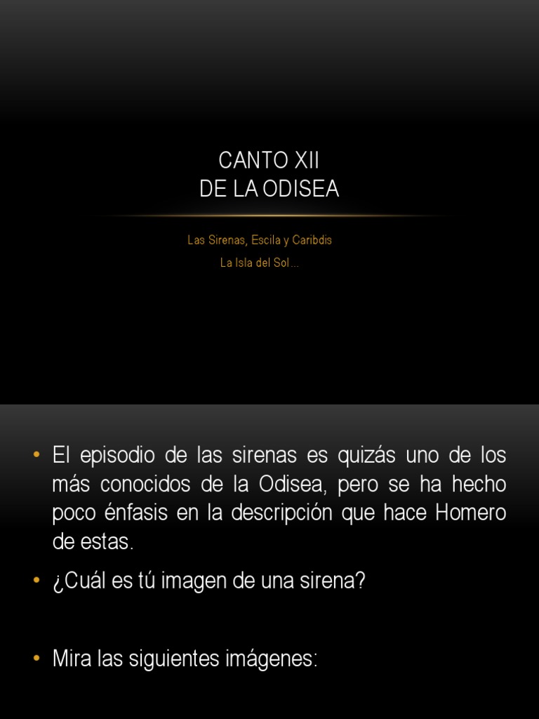 Sirenas en la Odisea de Homero | PDF | Historia | Libros para adolescentes