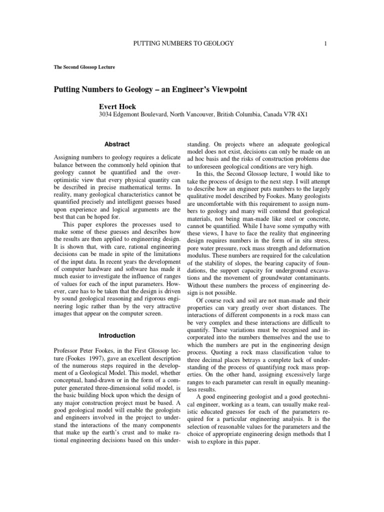 GSI Applications and Limitations | PDF | Geology | Geotechnical Engineering