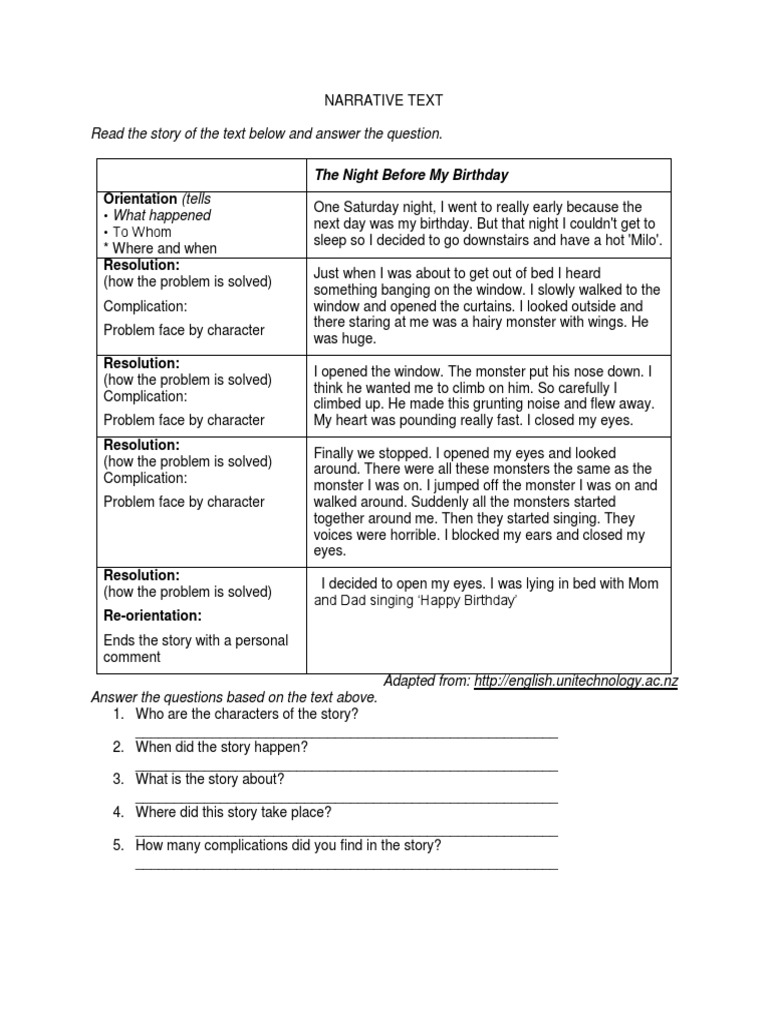 Narrative Text | PDF