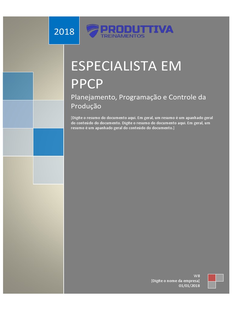 Especialista PPCP 16h | PDF | Demanda | Planejamento