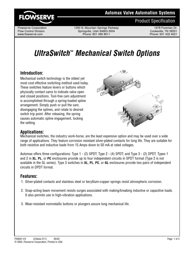 Mechanical Switches | PDF | Switch | Electrical Engineering