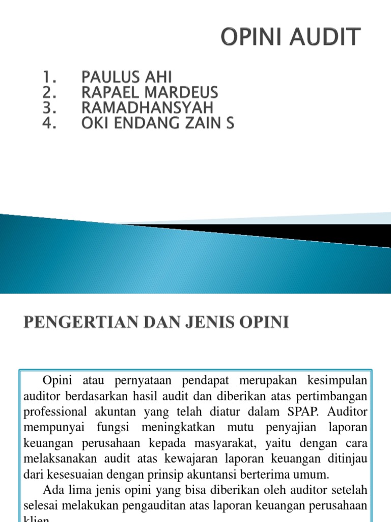 Opini Audit | PDF