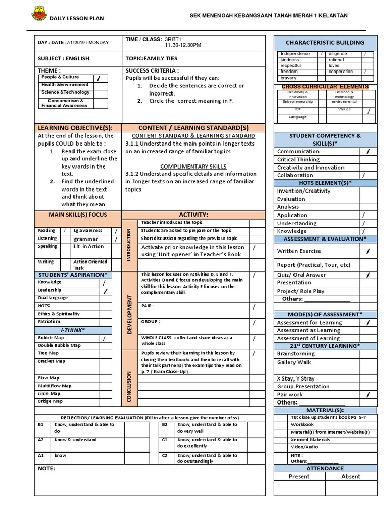 FAMILY TIES Lesson 2 Reading | PDF | Creativity | Educational Technology