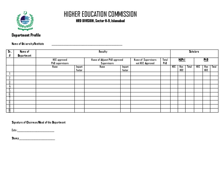 Departmental Profile Annex A | PDF | Career & Growth