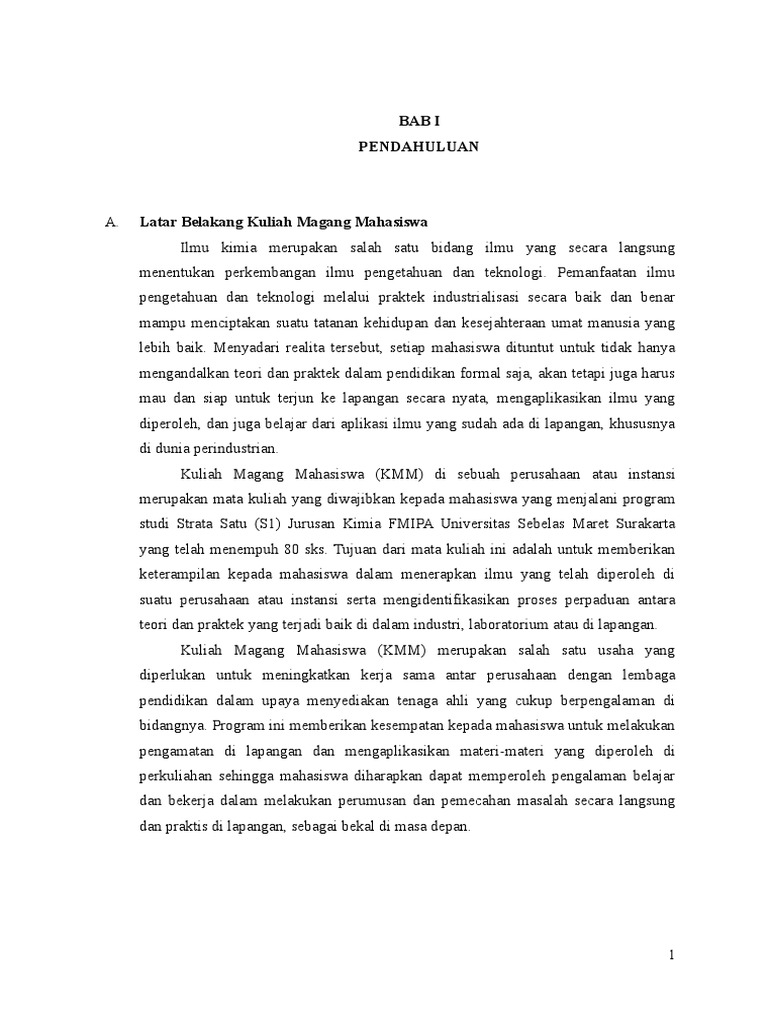 Proposal Magang Pertamina Cilacap | PDF