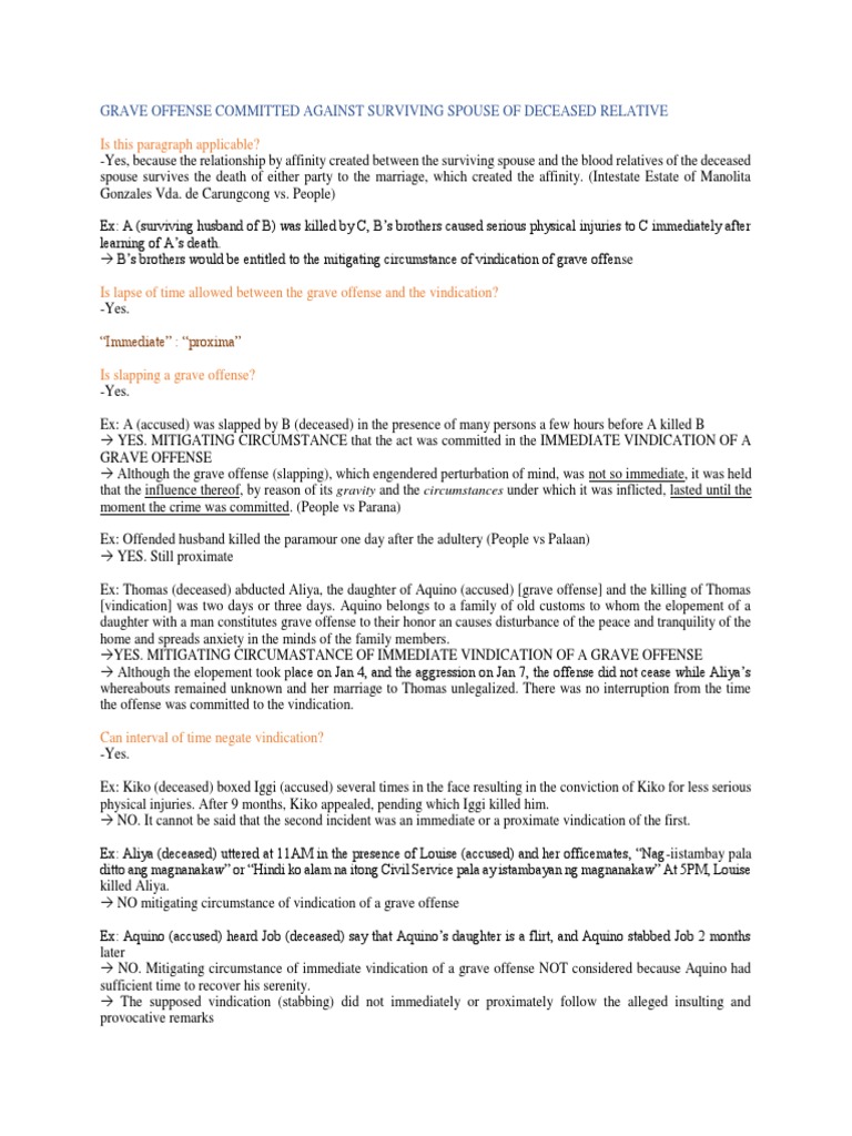 Article 13 RPC Notes | PDF | Plea | Guilt (Law)