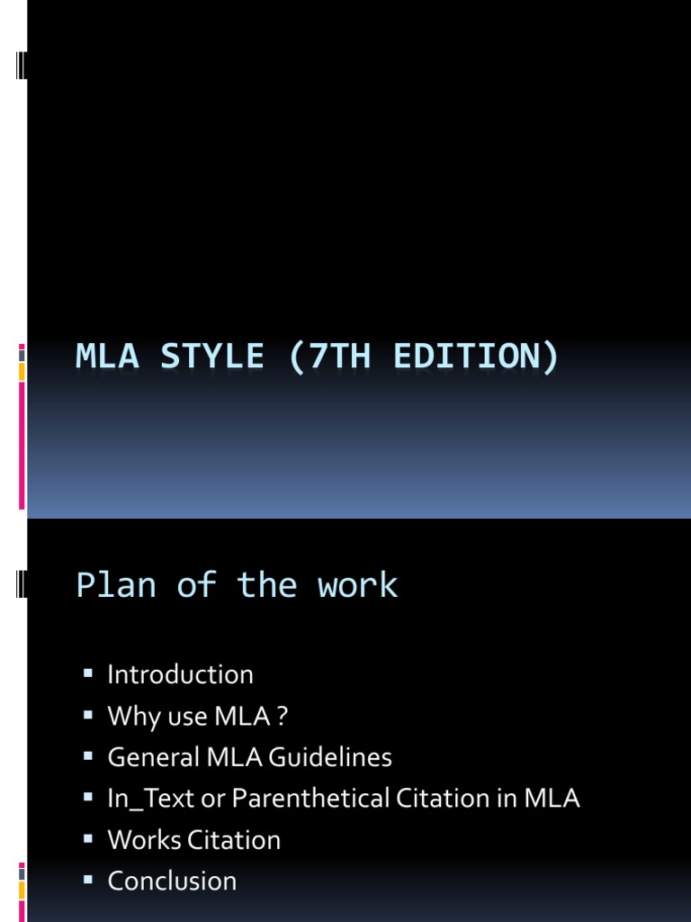 MLA Style (7th Edition) | PDF | Citation | Publishing