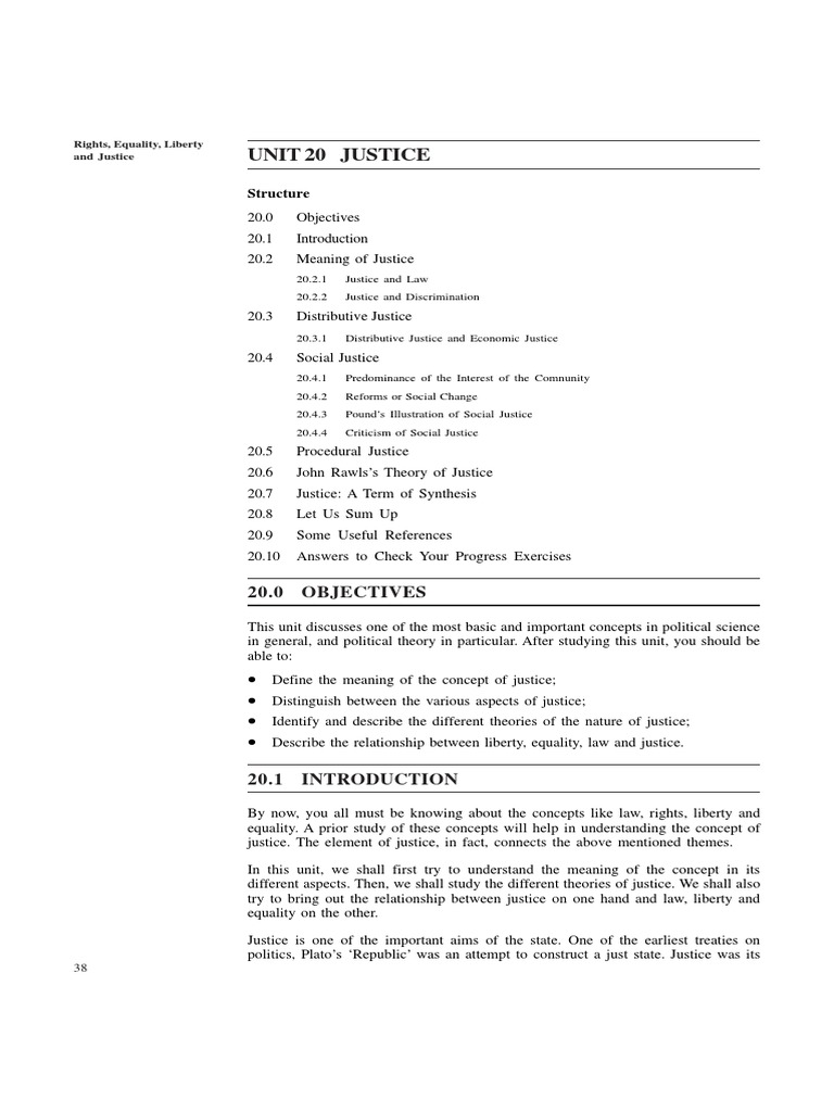 Understanding the Multi-Dimensional Concept of Justice | PDF | John ...