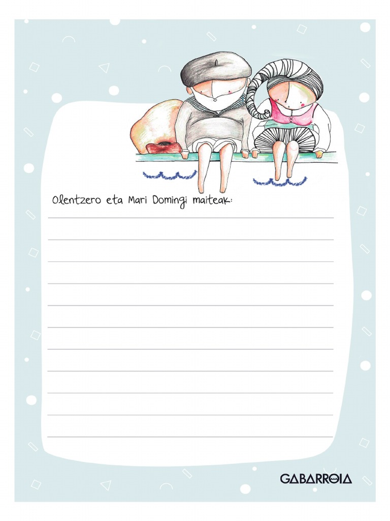 Carta Olentzero Imprimir Gabarroia PDF | PDF