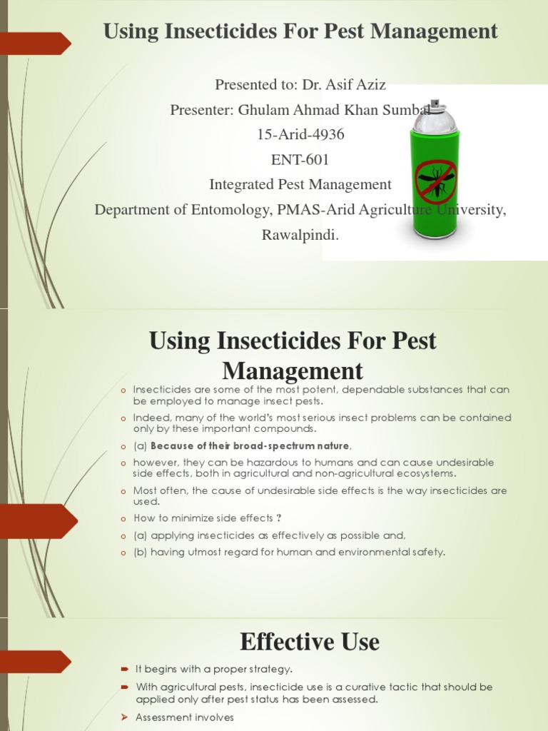 Insecticides in IPM | PDF | Insecticide | Pesticide