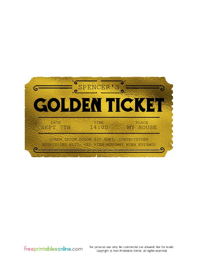 Golden Ticket | PDF