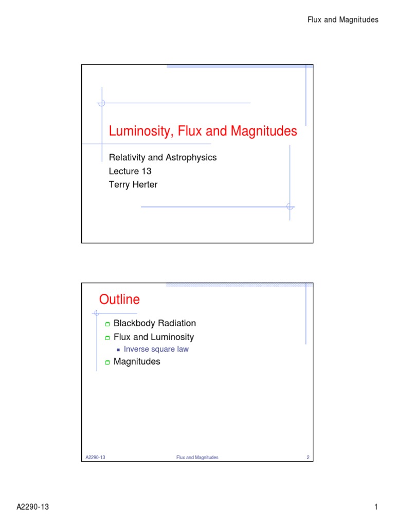 A2290 - 13 (Flux and Magnitudes) | PDF | Apparent Magnitude | Stars