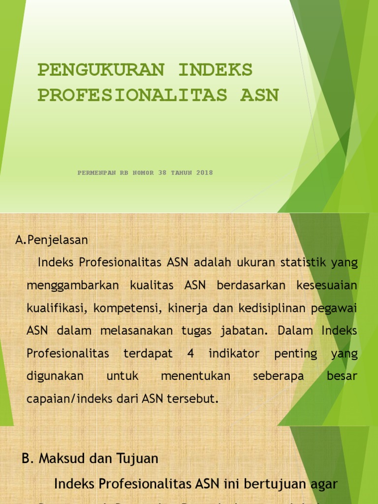 MENGUKUR INDEKS PROFESIONALITAS ASN | PDF