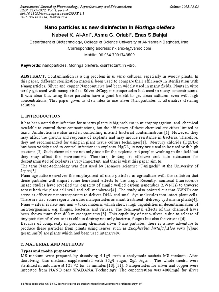 Nabeel K. Al-Ani, Asma G. Oriabi, Enas S.Bahjat: Nano Particles As New ...