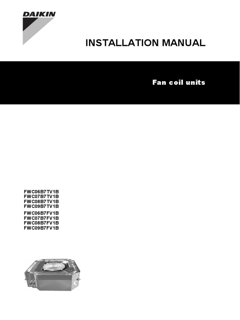 Installation Manual: Fan Coil Units | PDF | Hvac | Valve