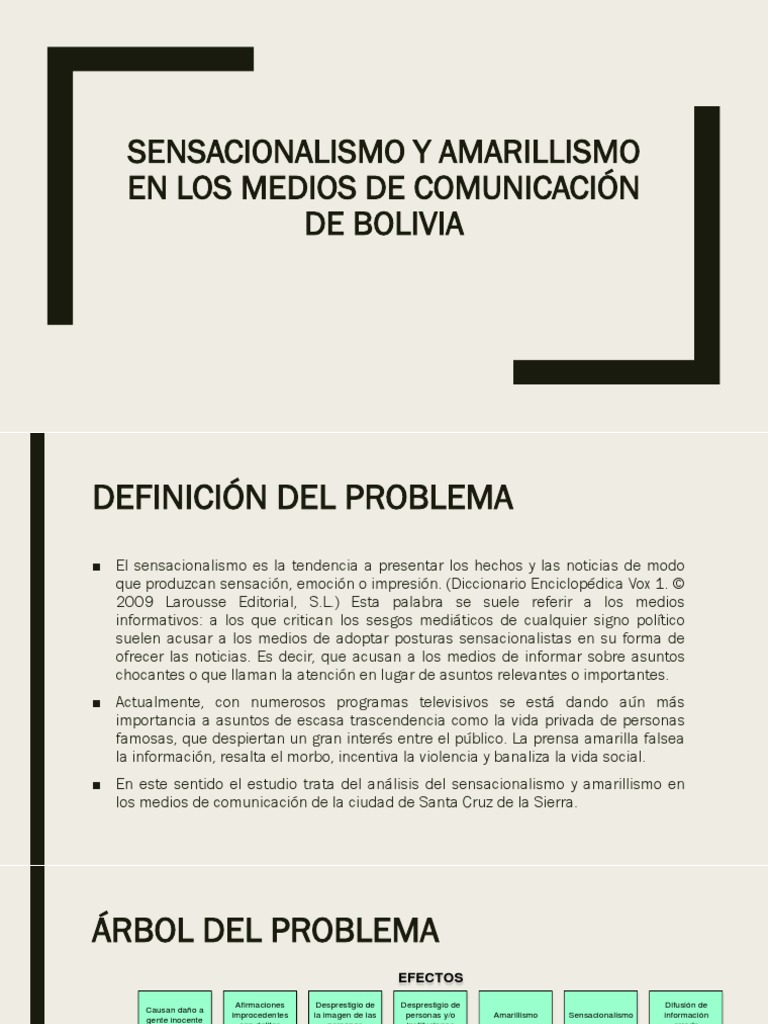 Sensacionalismo y Amarillismo en Los Medios de Comunicación | PDF ...