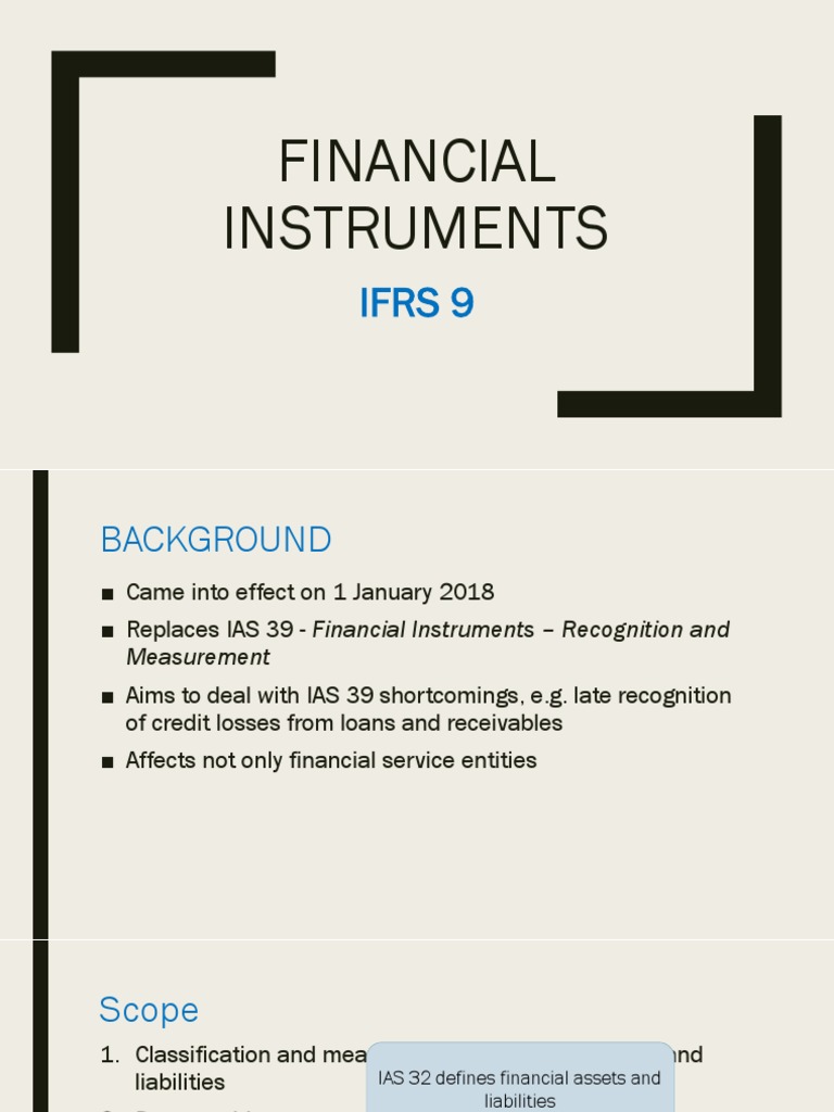 Ifrs 9 Financial Instruments | Download Free PDF | International ...