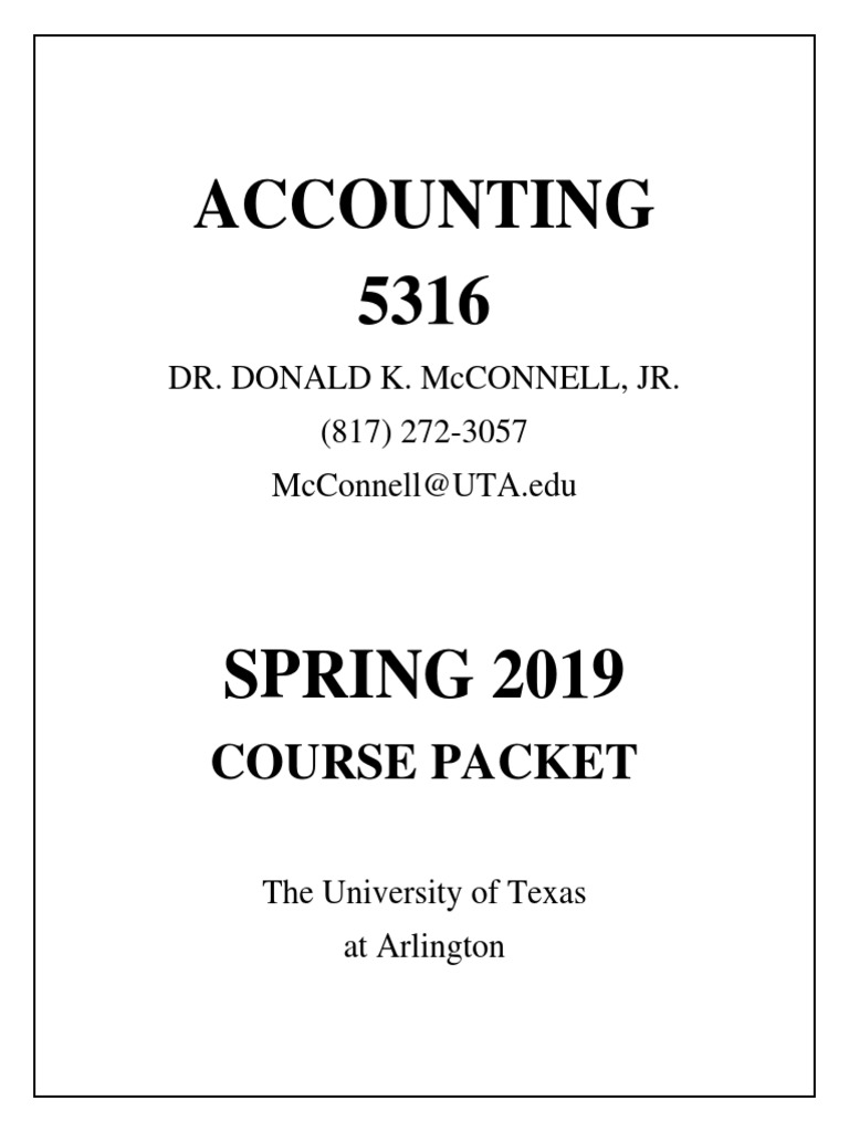 Course Materials Packet | PDF