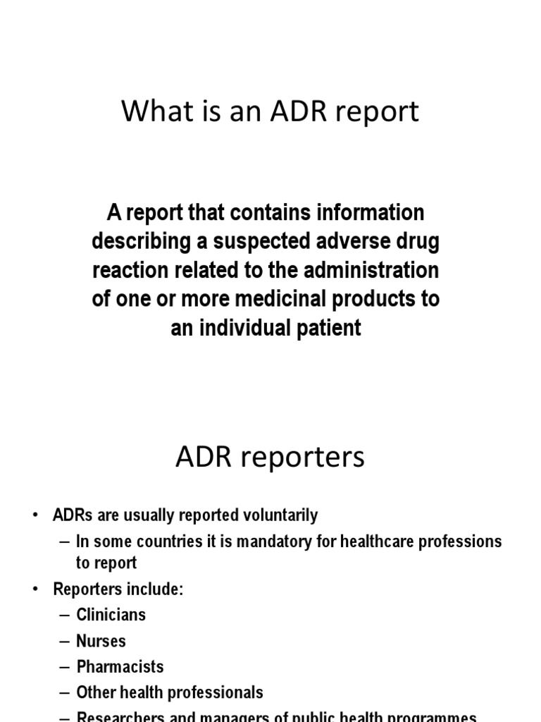 ADR Reporting | PDF