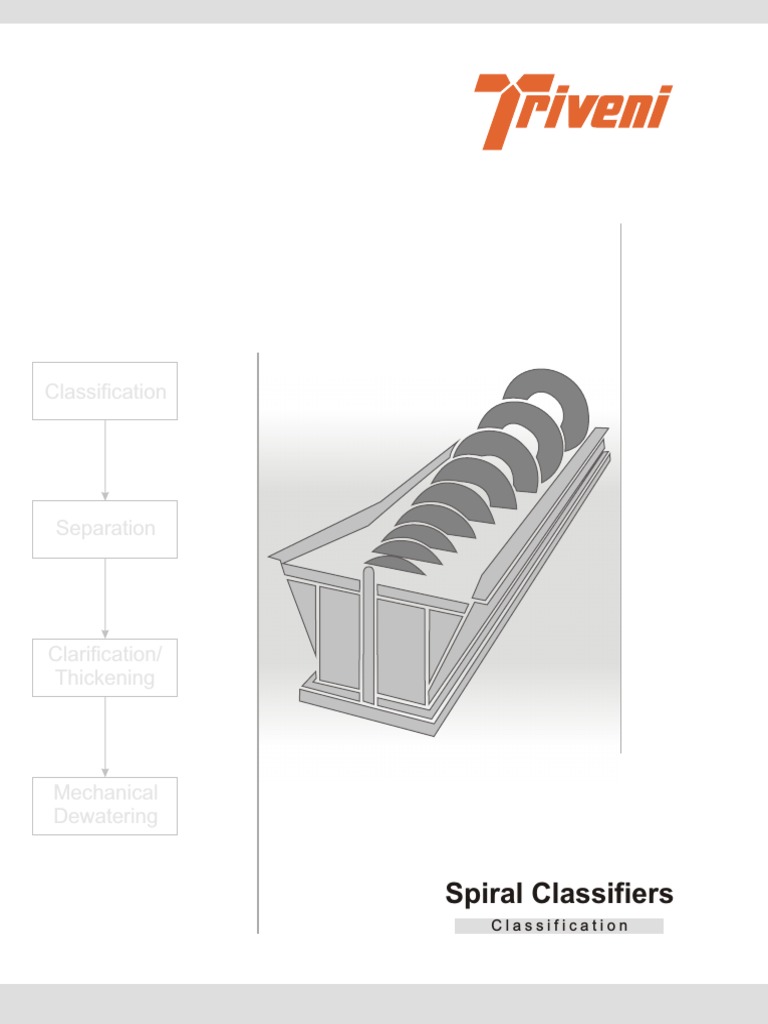 Spiral Classifier Brochure - Triveni Engg | PDF | Gear | Wear
