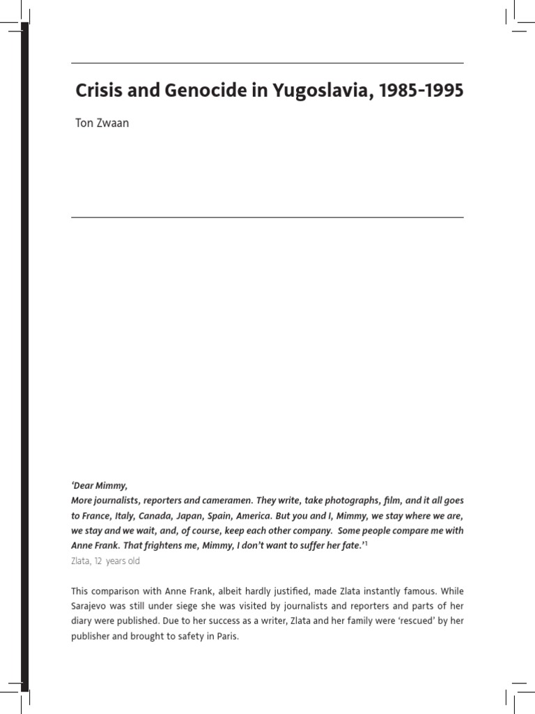 Crisis and Genocide in Yugoslavia | PDF | Bosnia And Herzegovina | Serbia