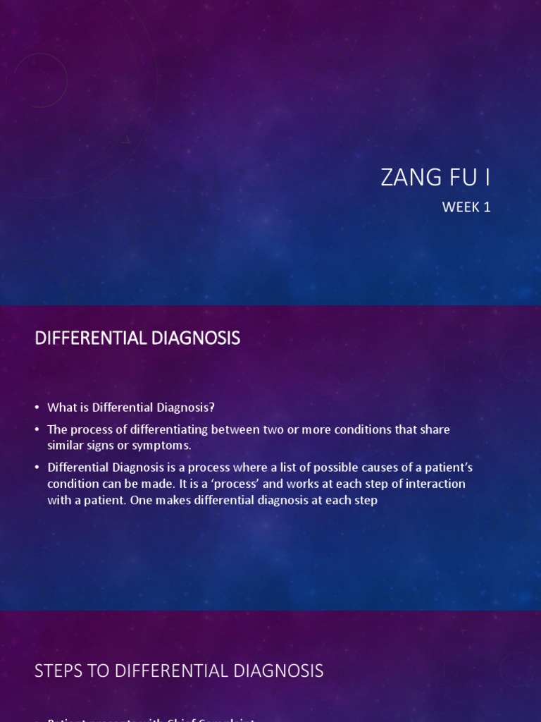 Intro To Zang Fu 1 | PDF | Medical Diagnosis | Pathology