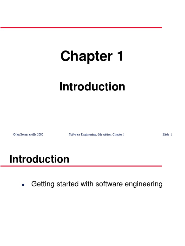 ©ian Sommerville 2000 Software Engineering, 6th Edition. Chapter 1 ...