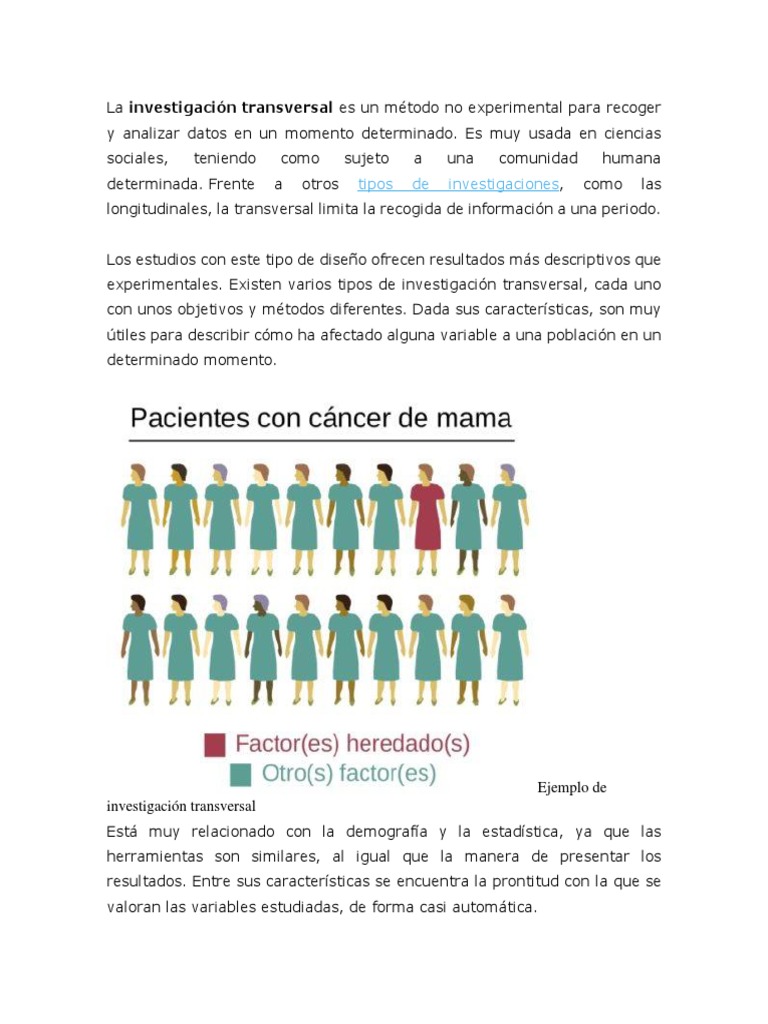 Investigación Transversal: Métodos y Ejemplos | PDF | Estadísticas ...
